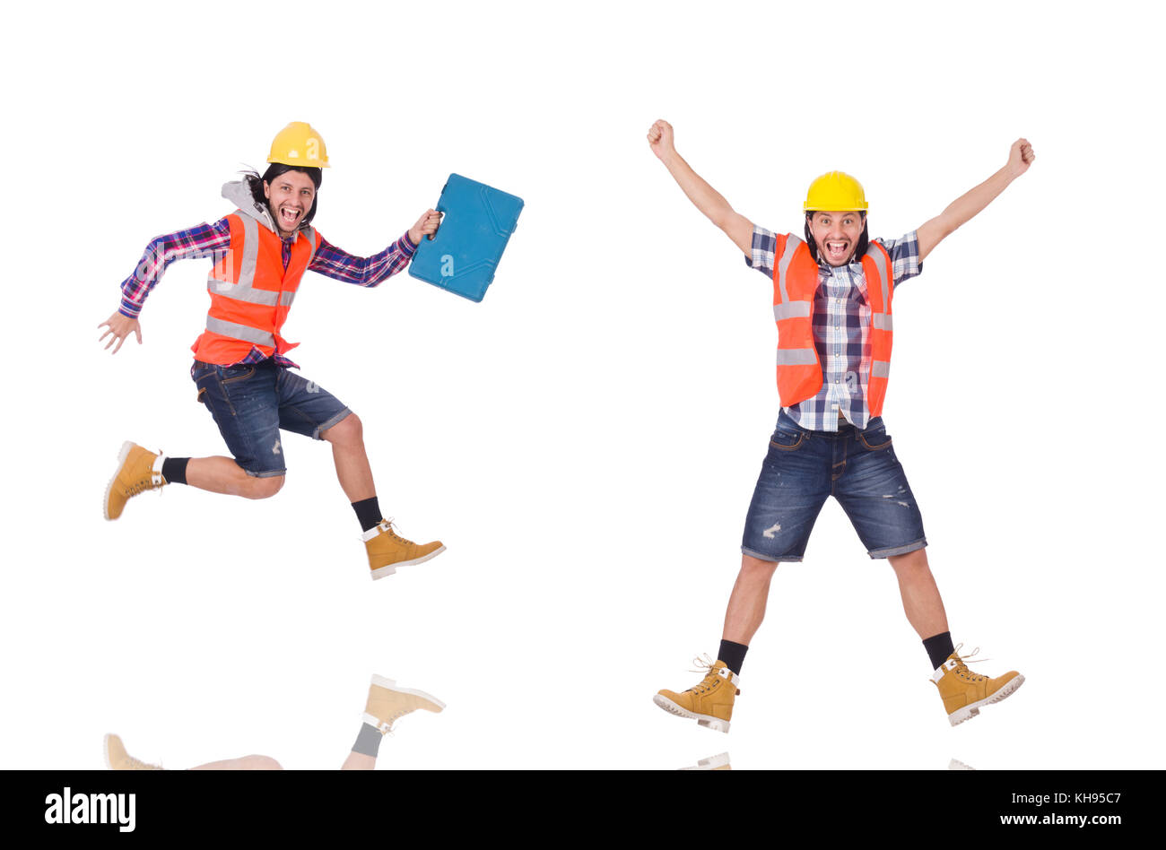 Foreman isolated on white Stock Photo - Alamy