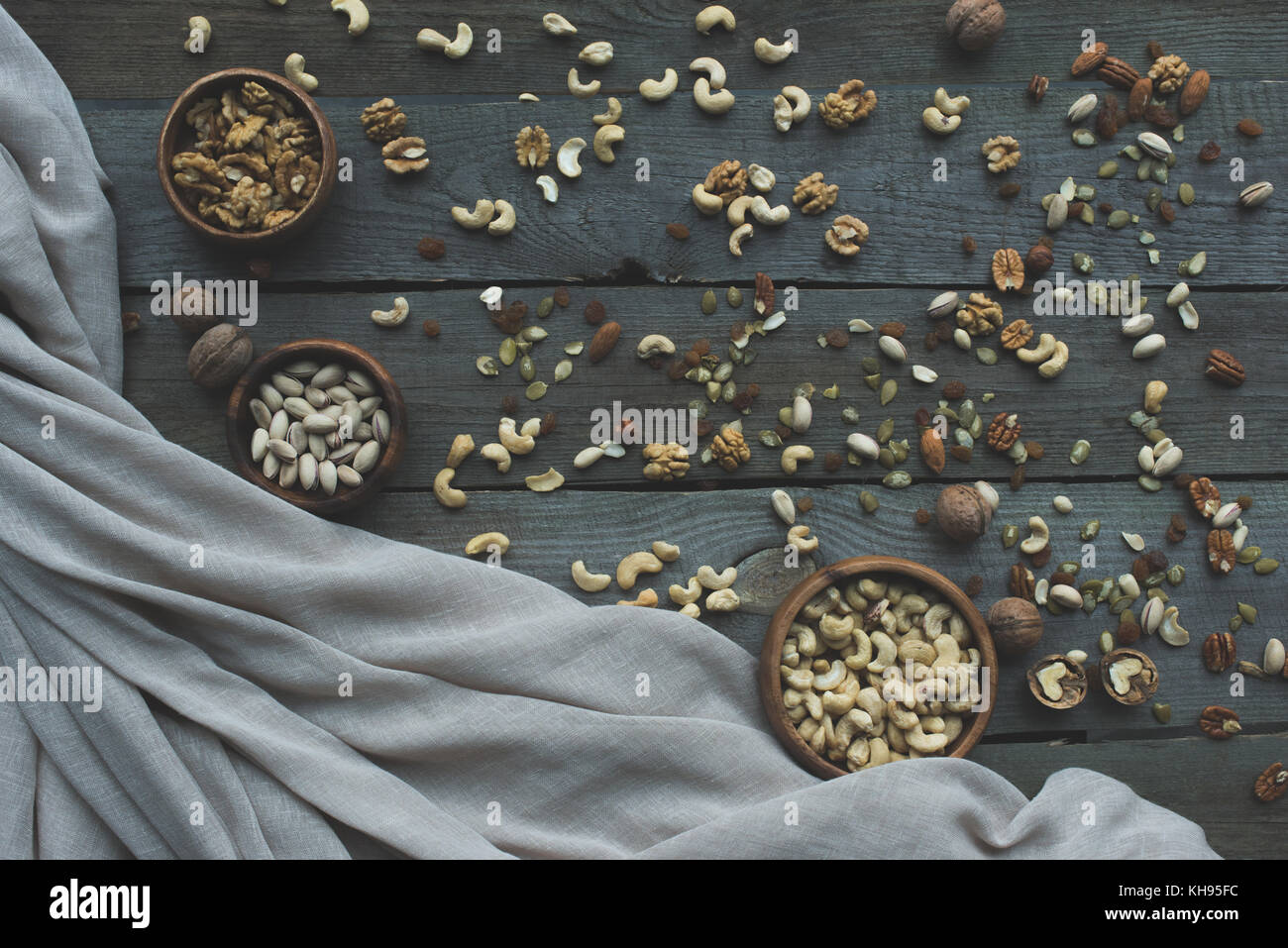 assorted nuts on table Stock Photo - Alamy