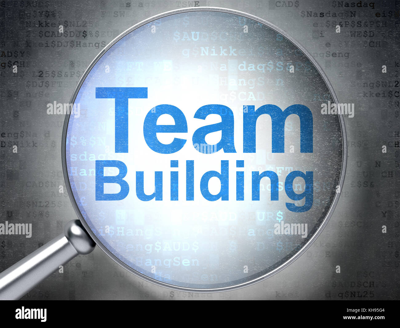 Business concept: Team Building with optical glass Stock Photo - Alamy