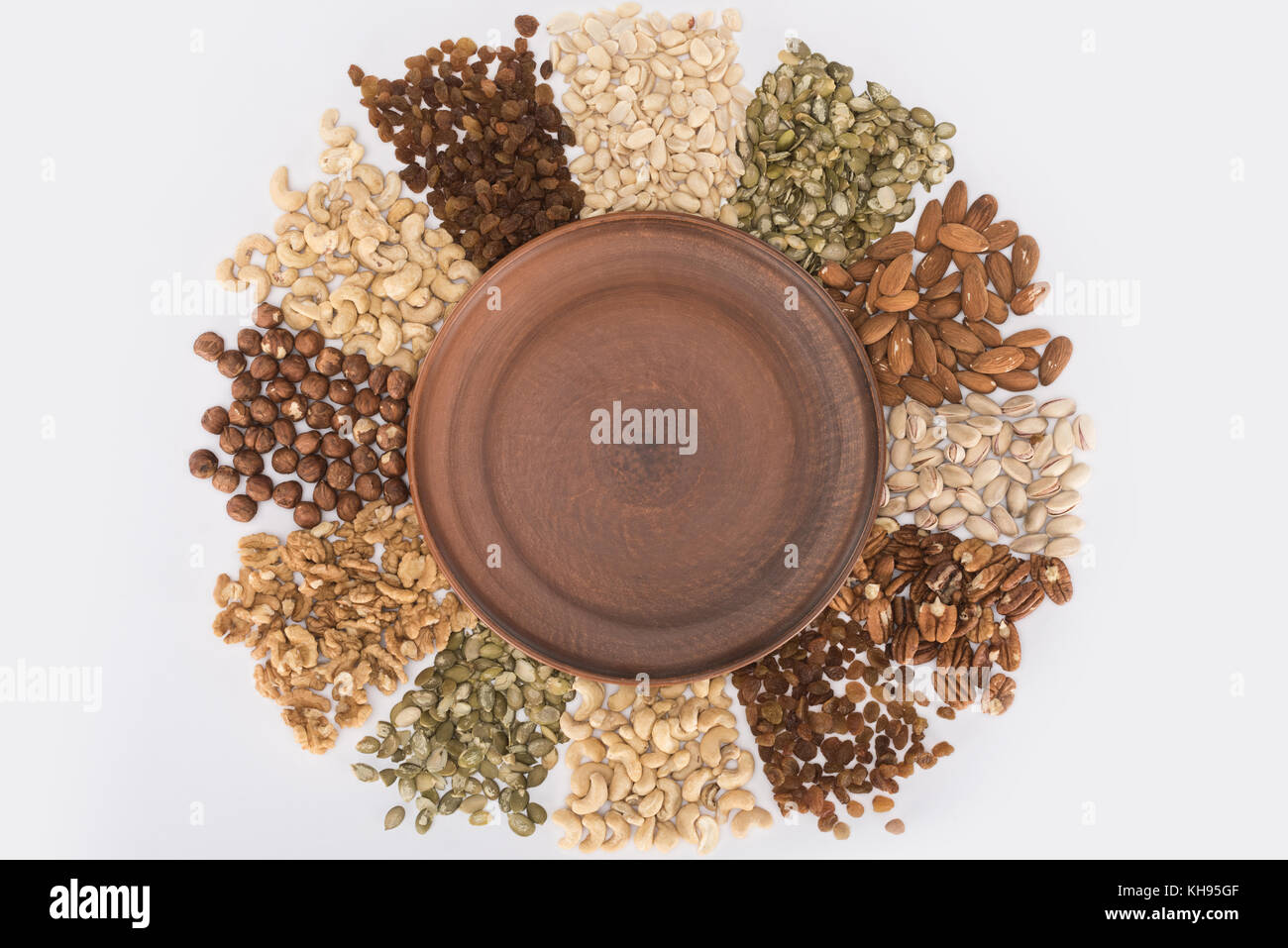 White plate variety nuts hi-res stock photography and images - Alamy