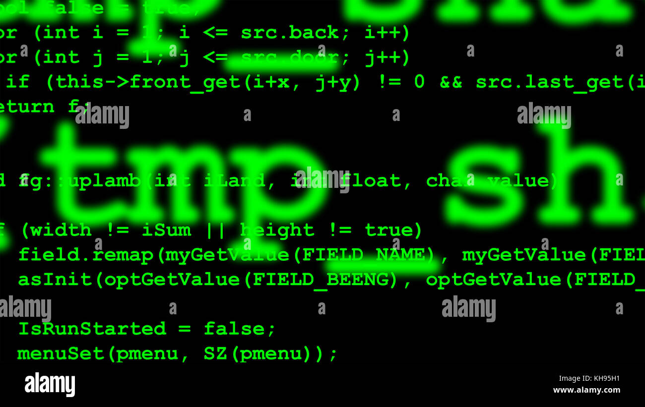 Rows of computer code disappearing in distance Stock Photo - Alamy