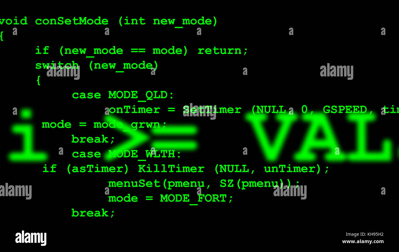 Rows of computer code disappearing in distance Stock Photo - Alamy