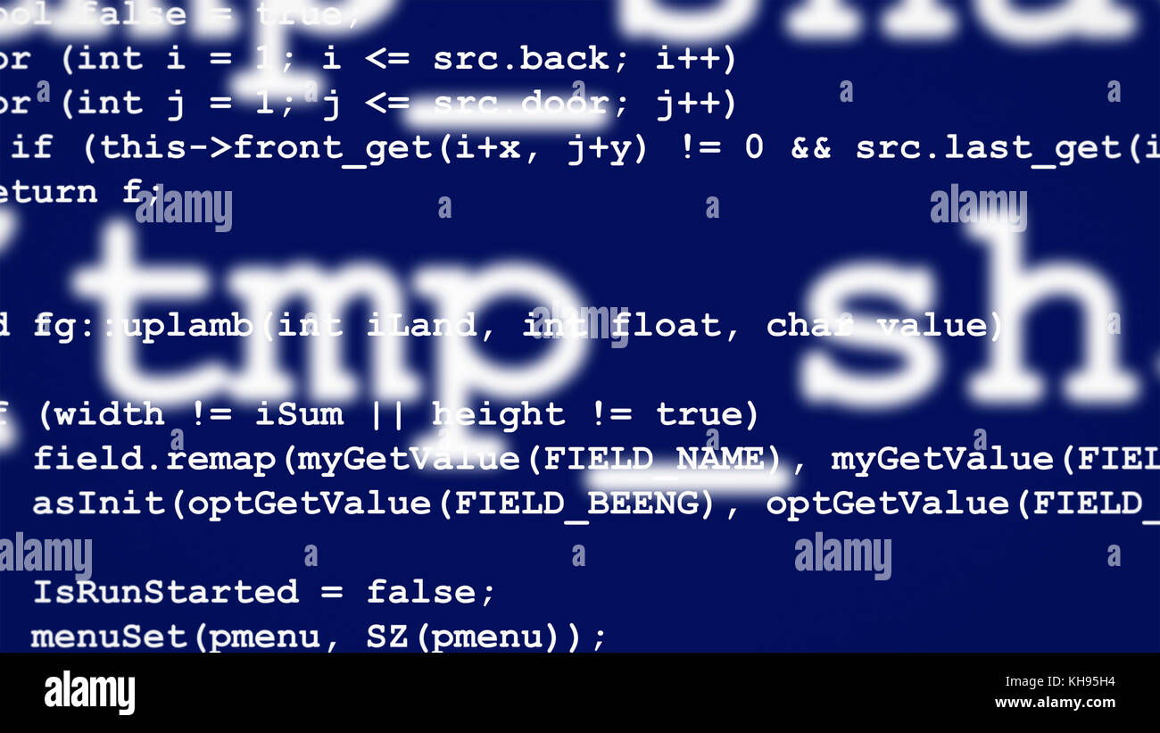Rows of computer code disappearing in distance Stock Photo - Alamy