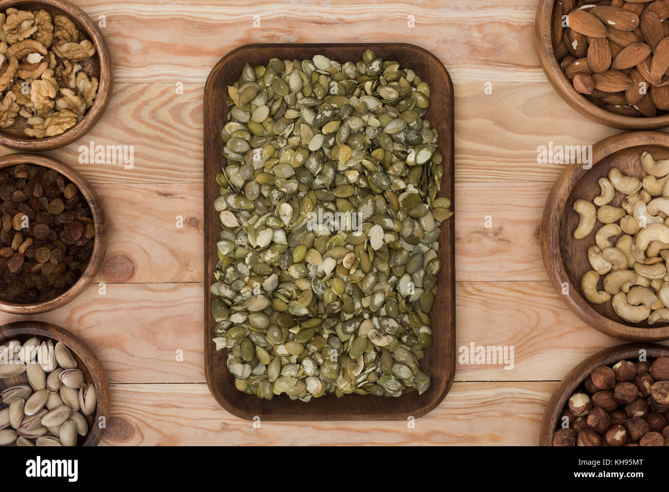 pumpkin seeds and nuts Stock Photo - Alamy