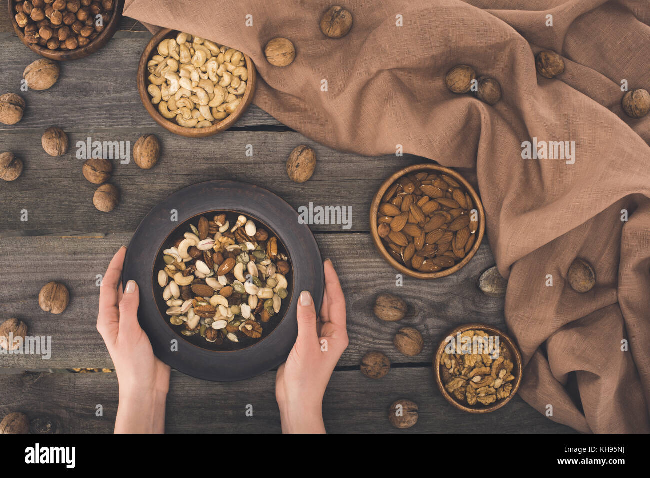Pistachios Hands High Resolution Stock Photography and Images - Alamy