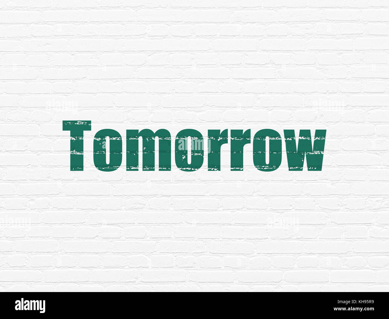 Timeline concept: Tomorrow on wall background Stock Photo - Alamy