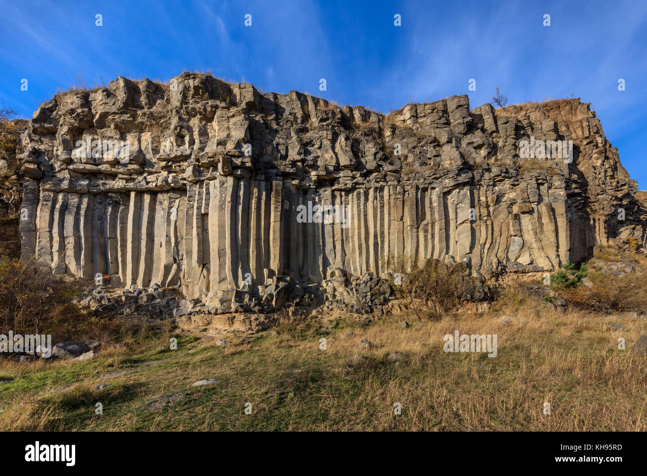 basalt columns rocks in Racos, Transylvania, Romania Stock Photo - Alamy