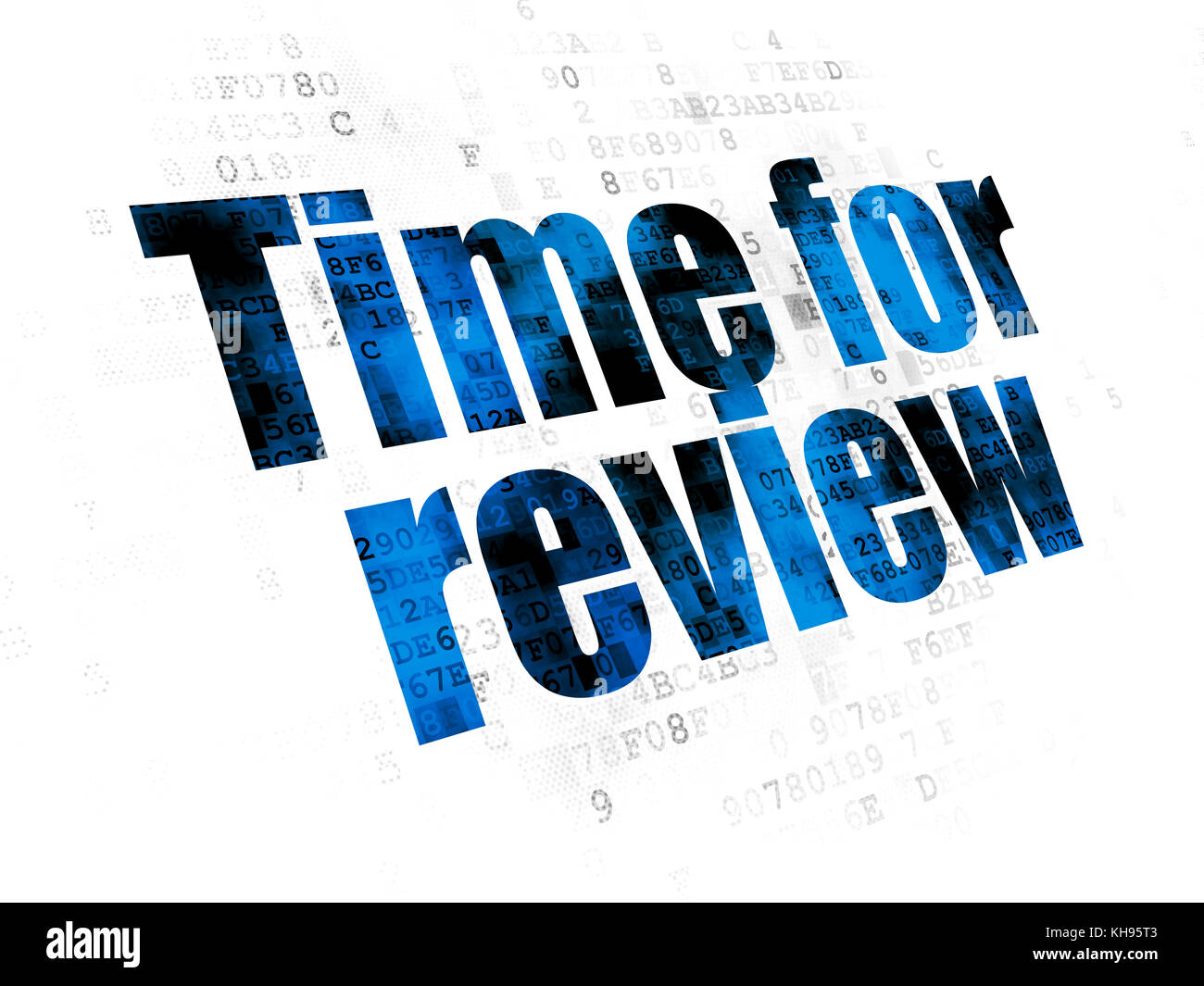 Time concept: Time for Review on Digital background Stock Photo - Alamy