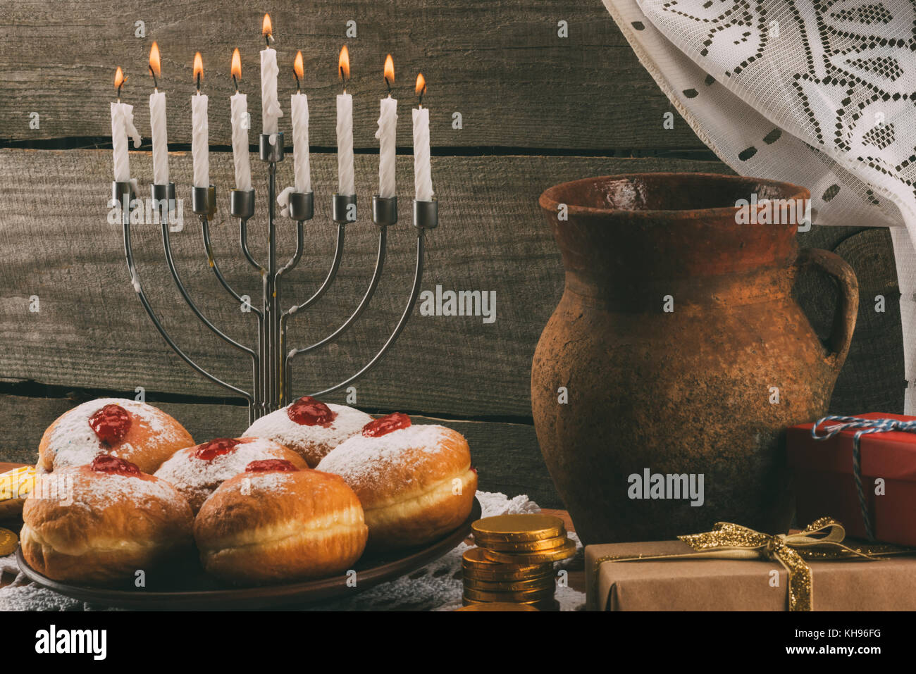 traditional hanukkah celebration Stock Photo - Alamy