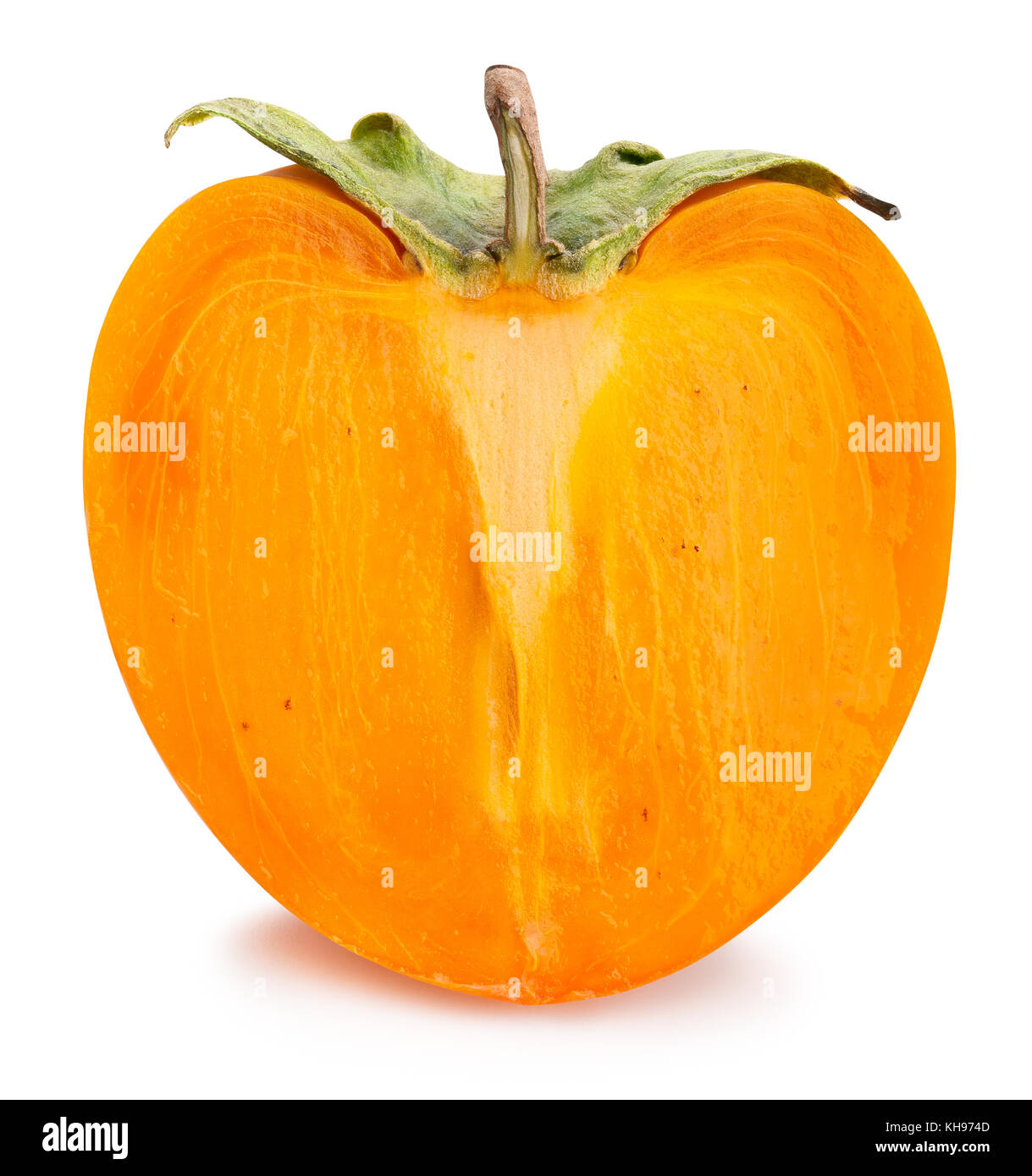 sliced persimmon path isolated Stock Photo - Alamy