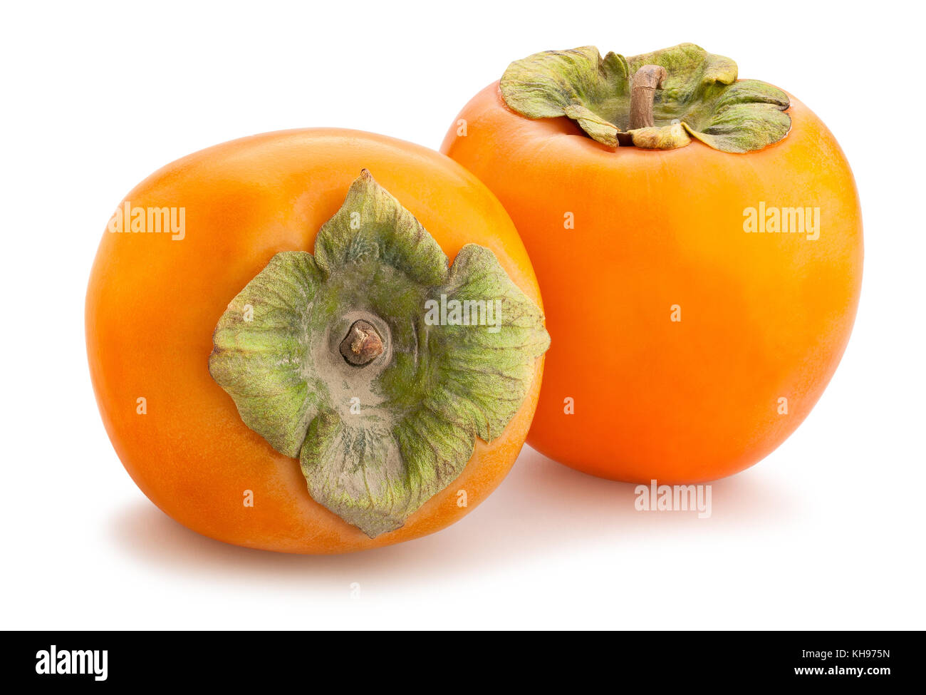 Fresh whole persimmon fruits Cut Out Stock Images & Pictures - Alamy