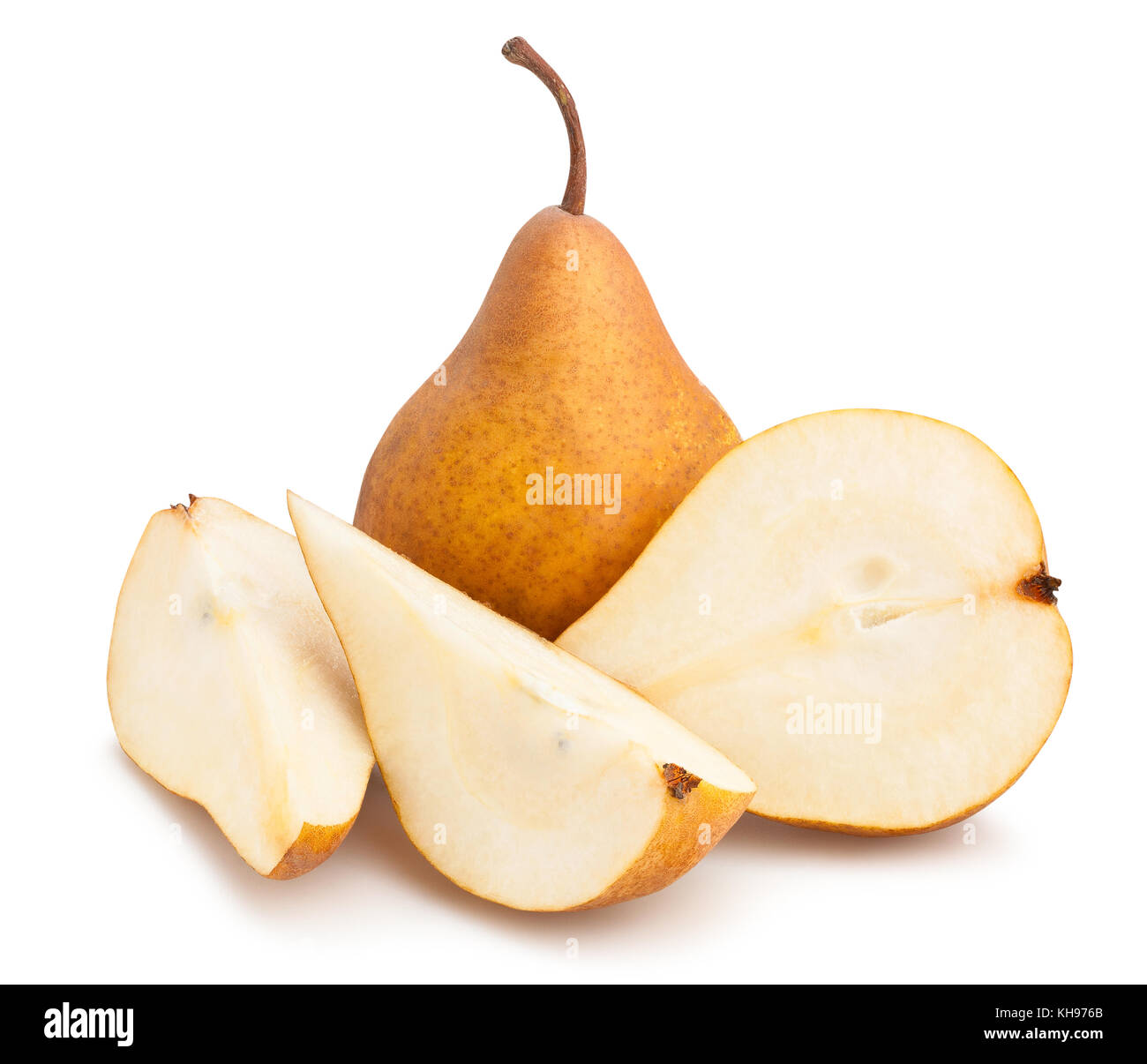 sliced pear path isolated Stock Photo - Alamy
