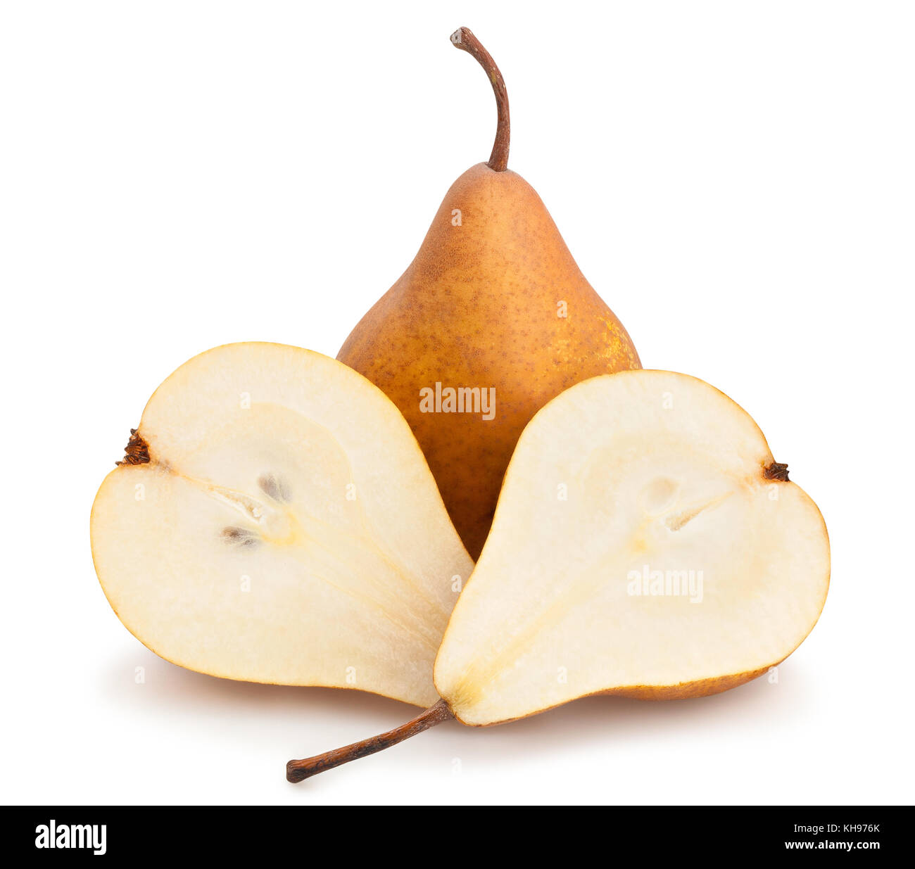 sliced pear path isolated Stock Photo - Alamy