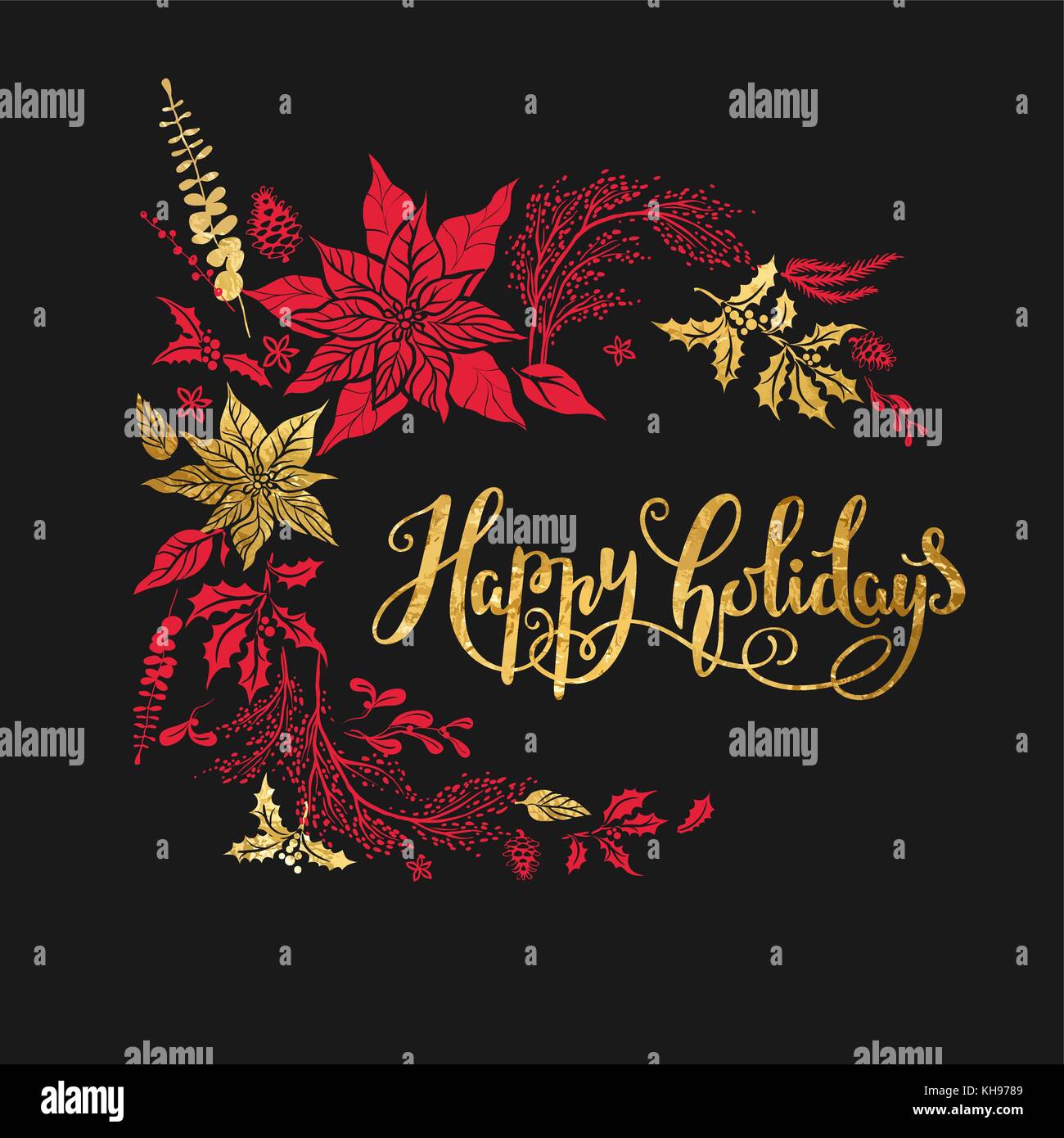 Merry Christmas holiday dark design Stock Vector Image & Art - Alamy