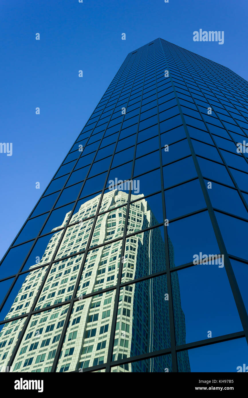 BB&T Financial Center with 100 North Main reflected in the windows in ...
