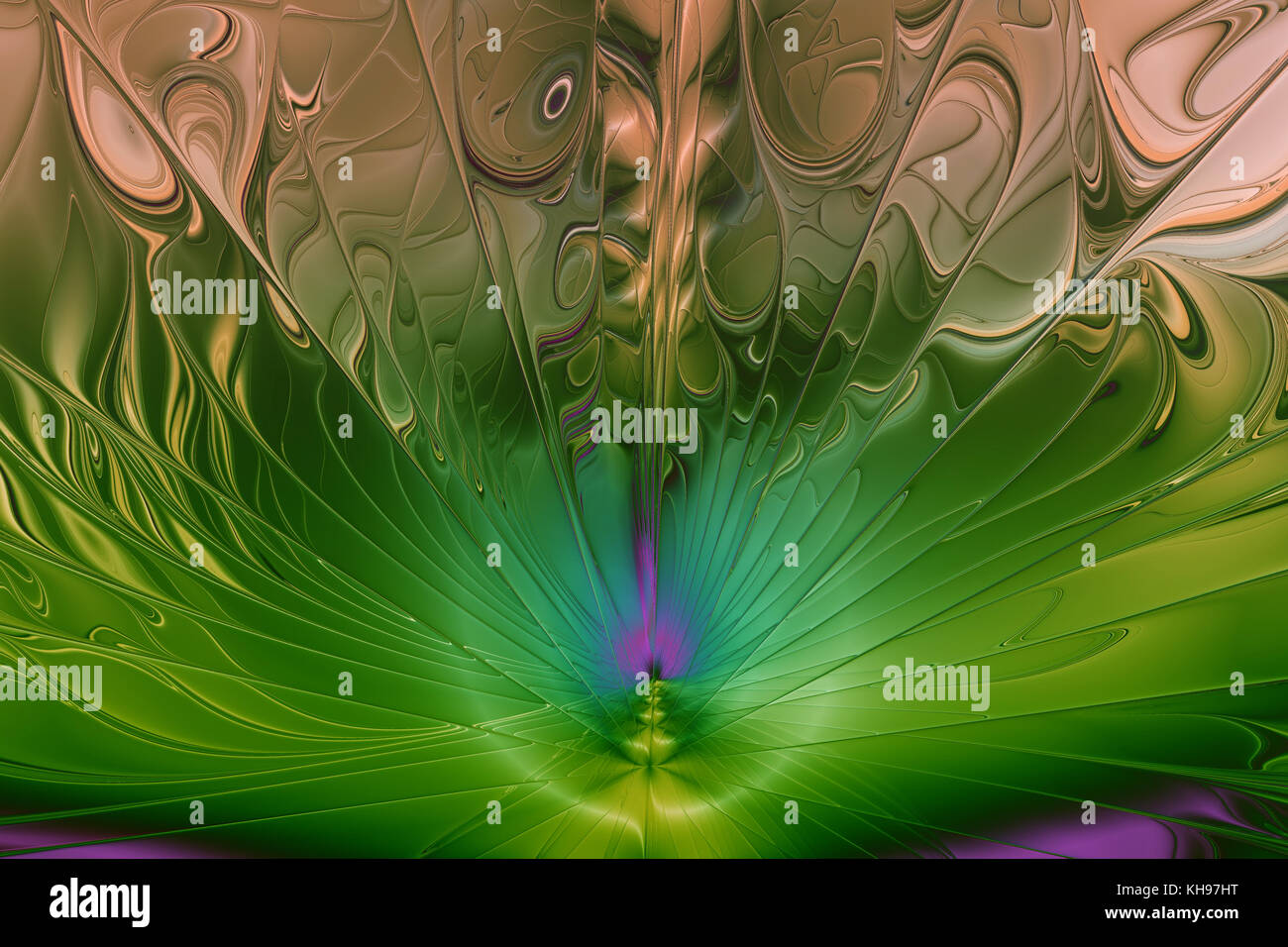 Illustration of a beautiful colored drawing of fractal structures Stock ...