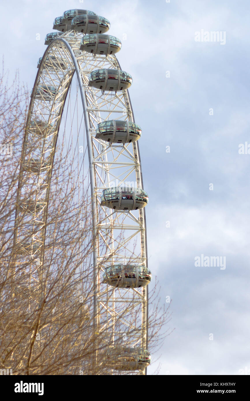 Caption and details of iconic London Eye, UK Stock Photo - Alamy