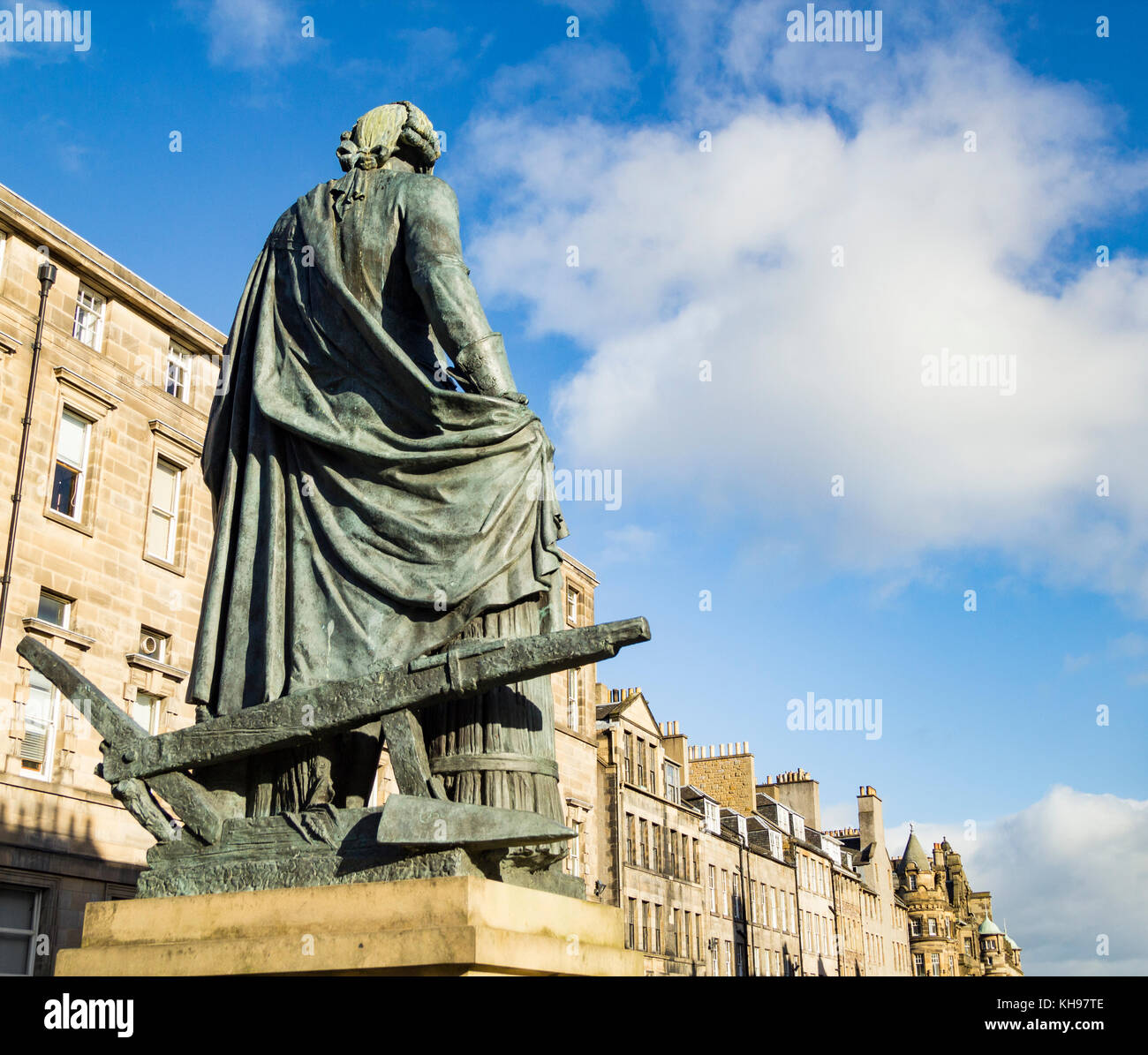 Adam Smith statue on The Royal Mile, Edinburgh, Scotland. UK Stock ...
