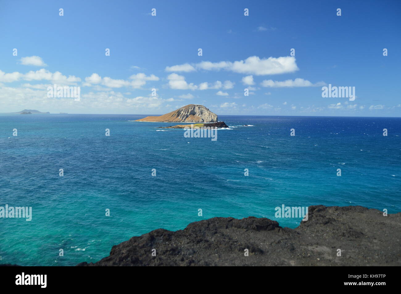 Panoramic View Of A Beautiful Islet. Oahu, Hawaii, USA, EEUU Stock ...
