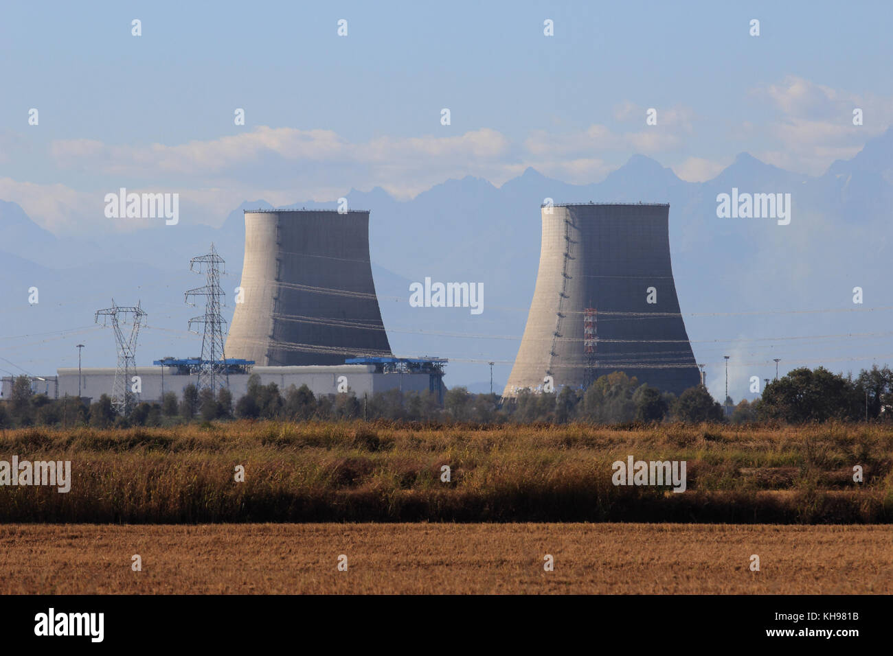 Nuclear power plant in Trino Vercellese, Italy, Europe Stock Photo - Alamy