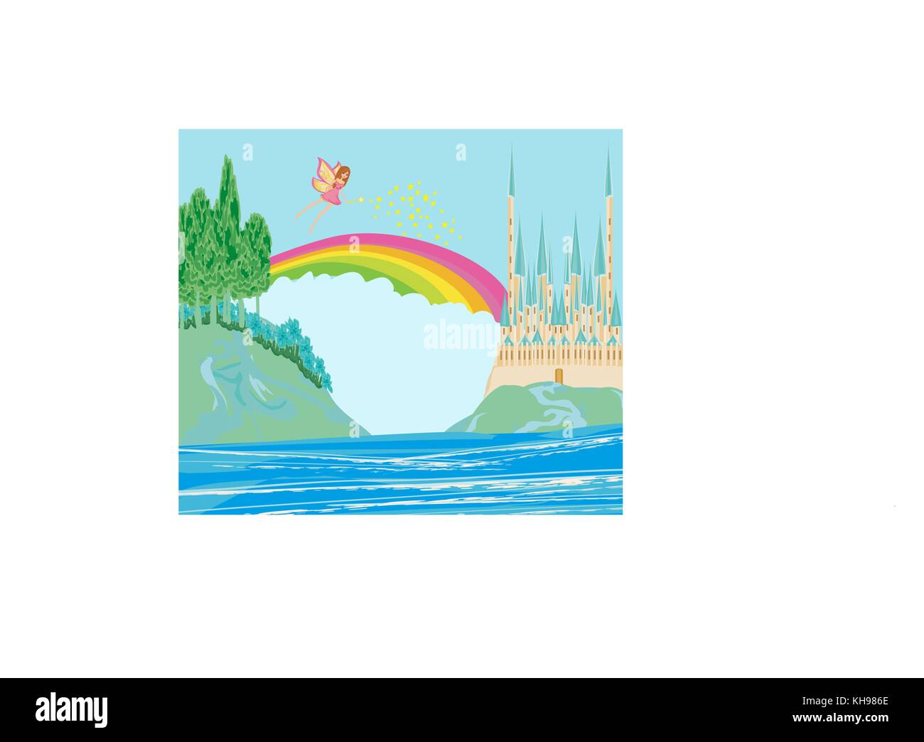 Flying above sea Stock Vector Images - Alamy