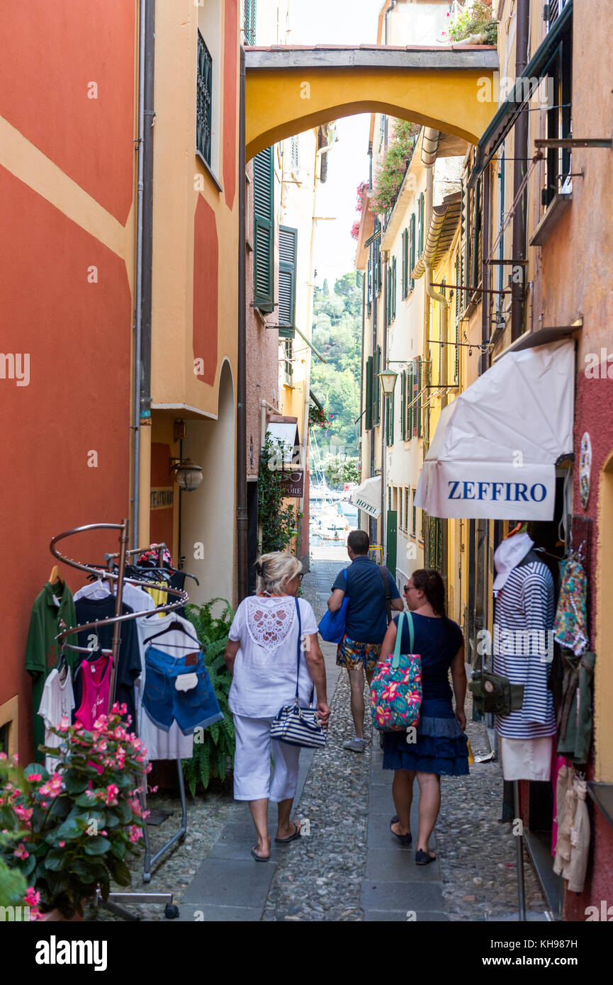 Europe. Italy. Liguria. Gulf of Tigullio, Italian Riviera. Portofino ...