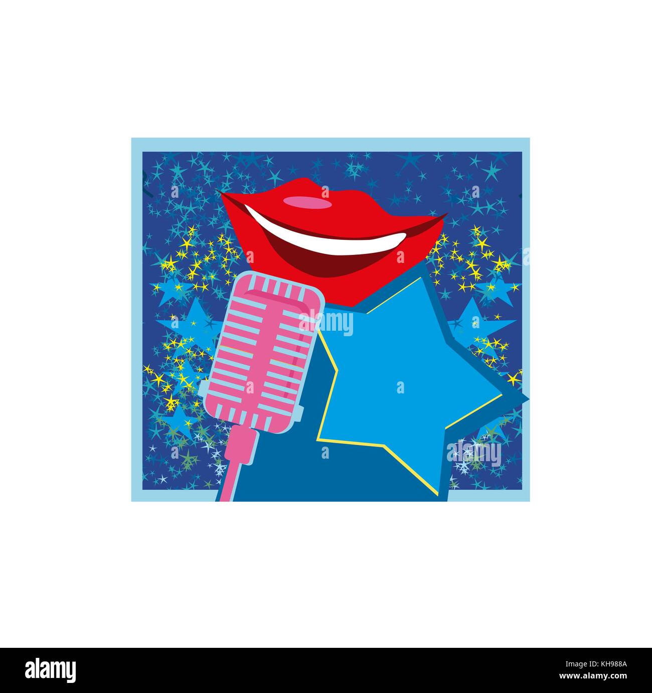 Karaoke night card Stock Vector Image & Art - Alamy