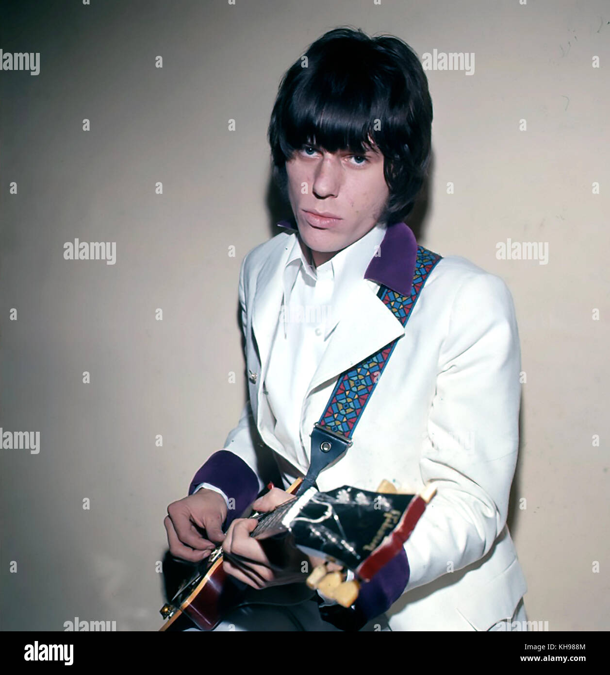 JEFF BECK English rock guitarist backstage at the Saville Theatre ...