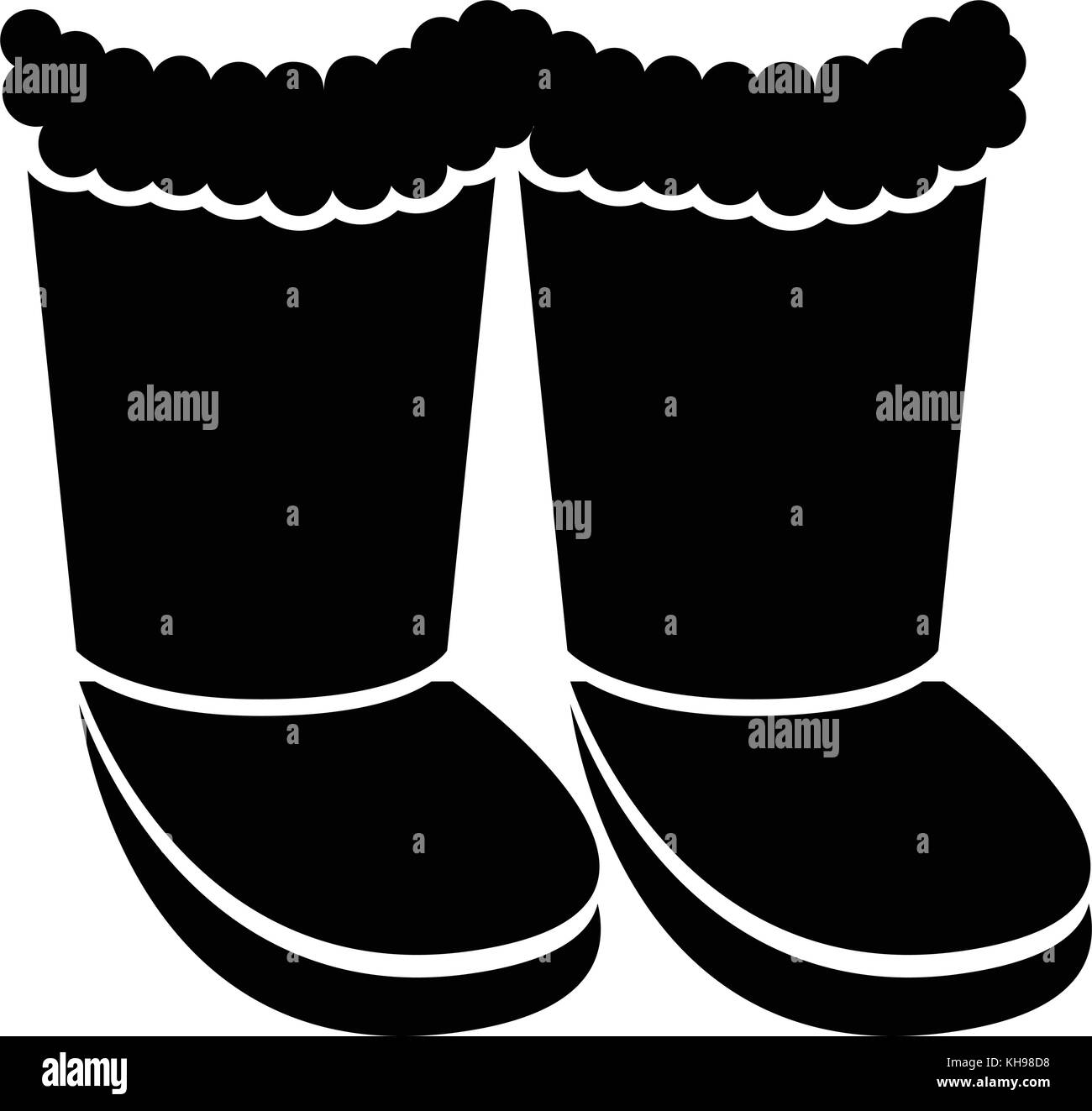 Winter boots silhouette Stock Vector Image & Art - Alamy