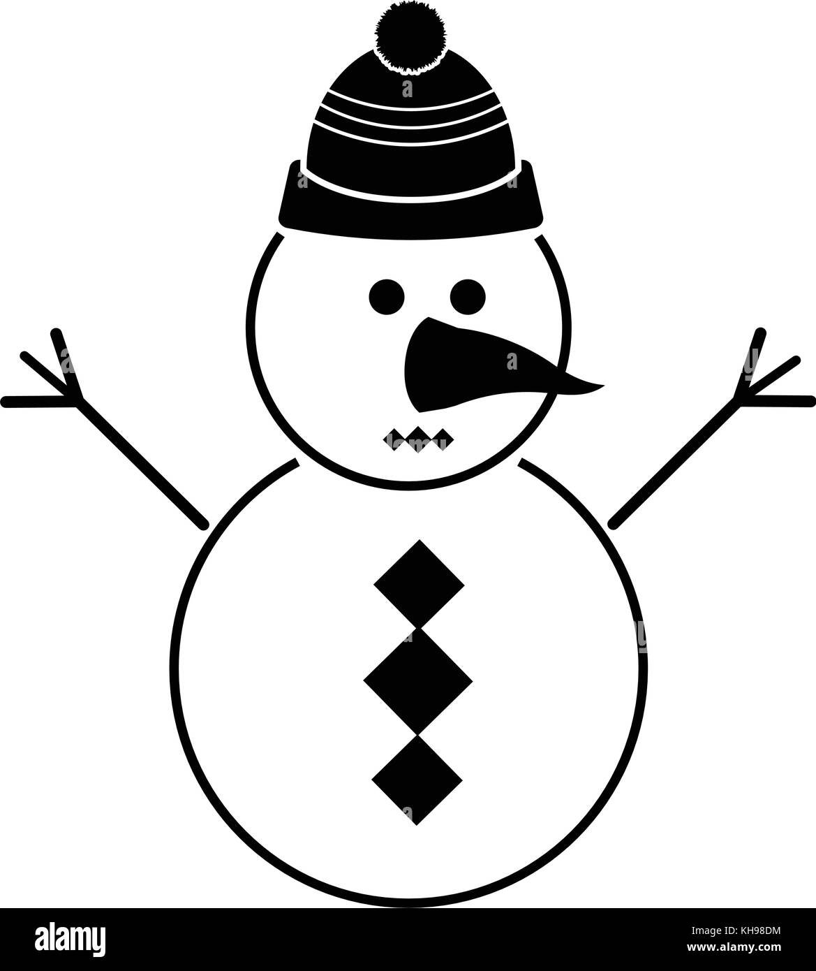 Isolated snowman icon Stock Vector Image & Art - Alamy