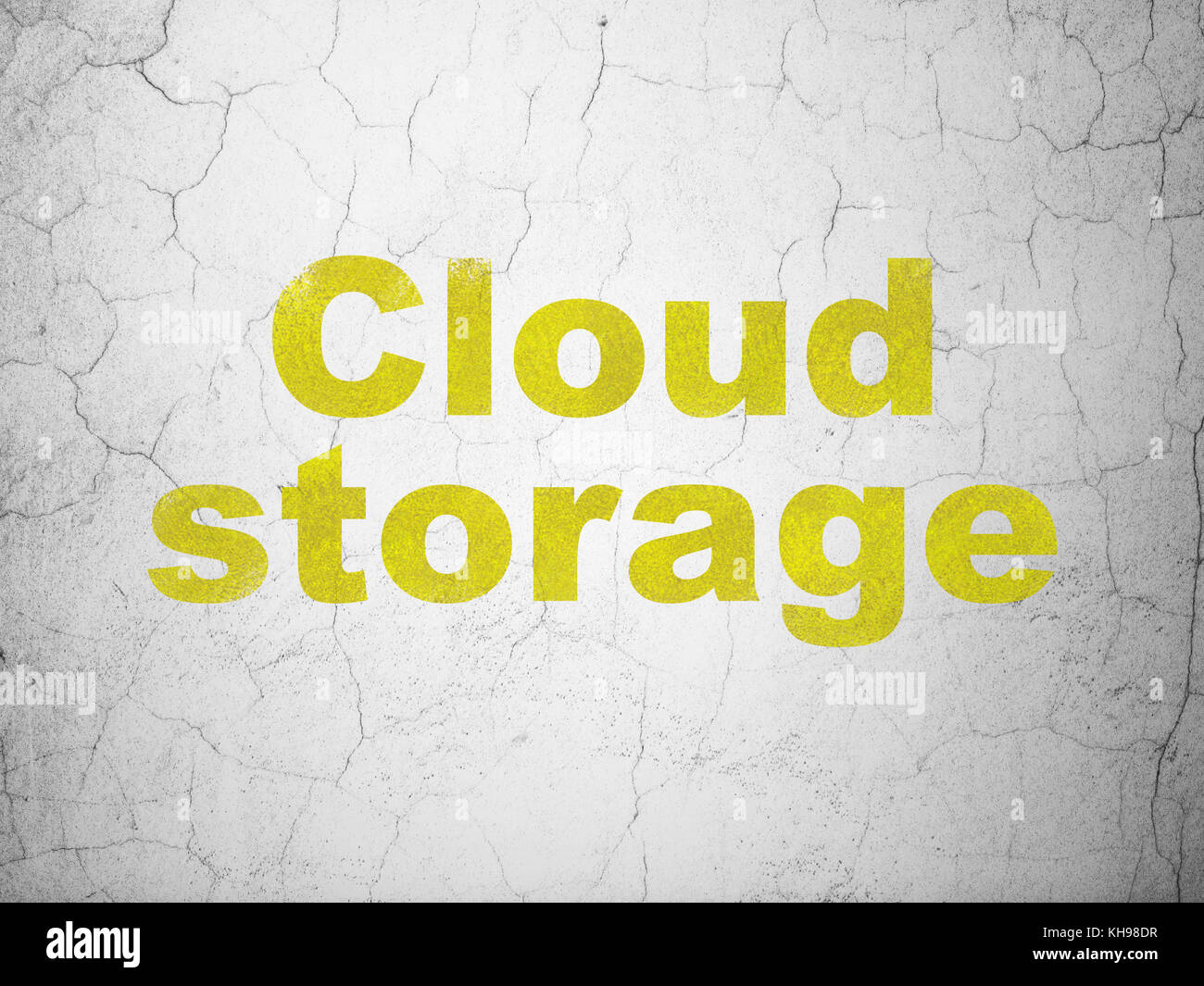 Cloud technology concept: Cloud Storage on wall background Stock Photo ...