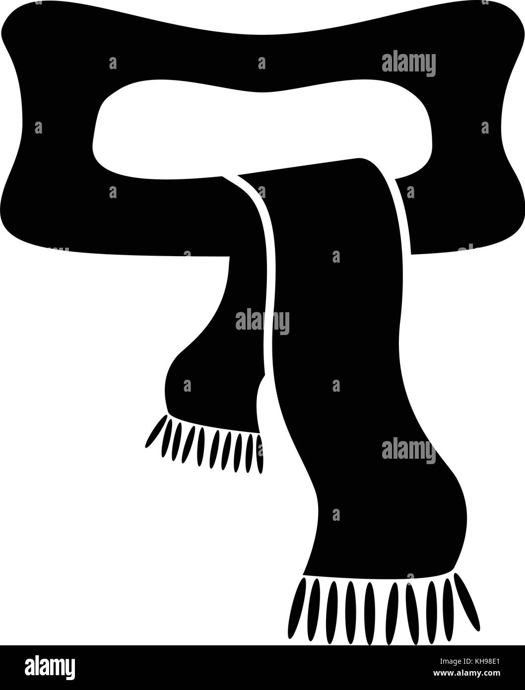 Woolen scarf silhouette Stock Vector Image & Art - Alamy