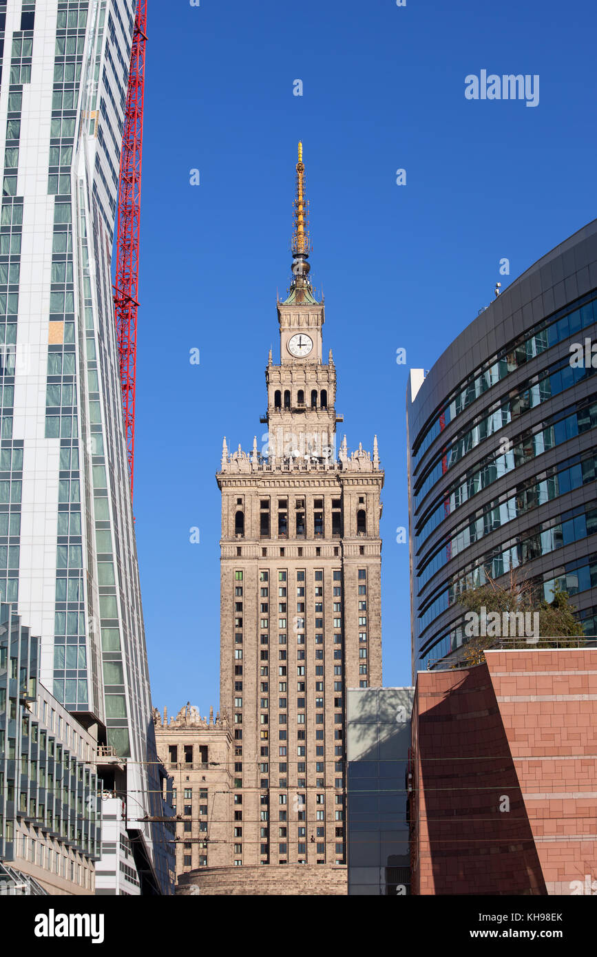 Palace of Culture and Science (Polish: Palac Kultury i Nauki, PKiN) in ...
