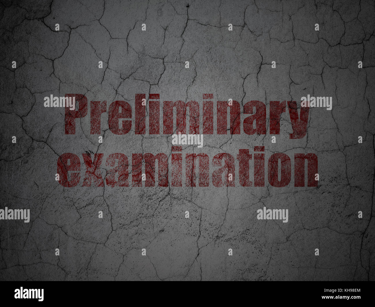 Studying concept: Preliminary Examination on grunge wall background ...