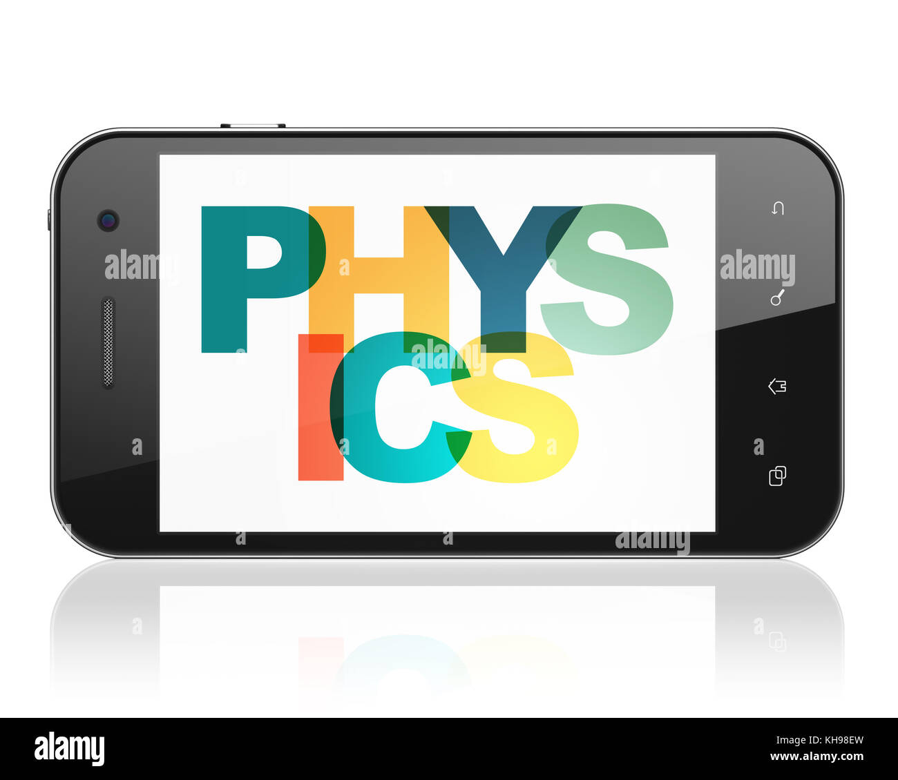 Studying concept: Smartphone with Physics on display Stock Photo - Alamy