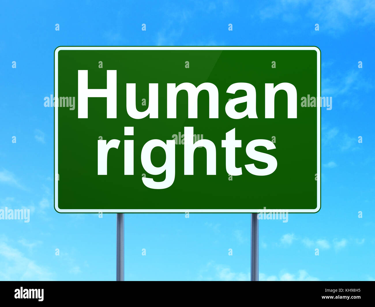 Political concept: Human Rights on road sign background Stock Photo - Alamy