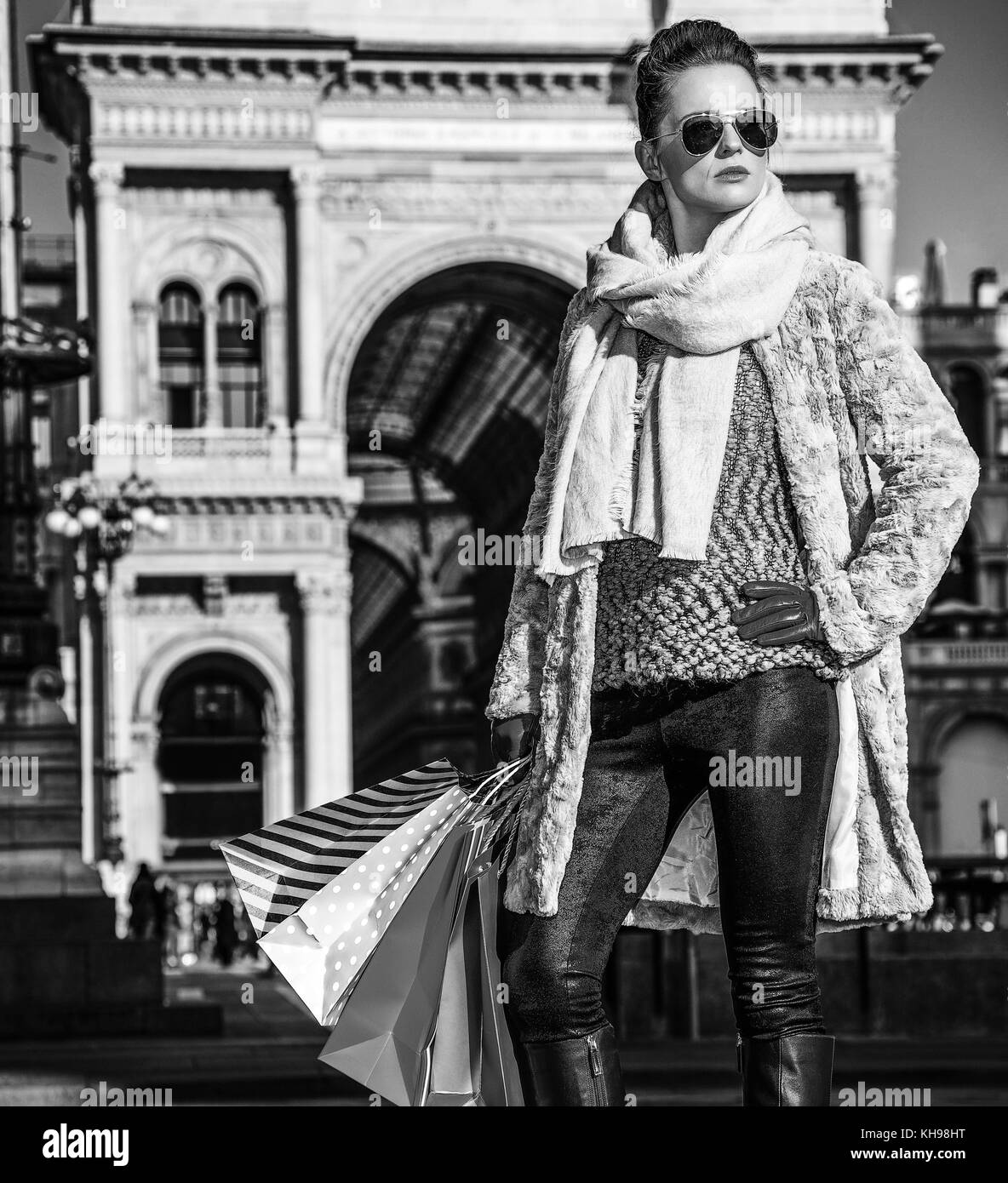 Rediscovering things everybody love in Milan. Full length portrait of ...