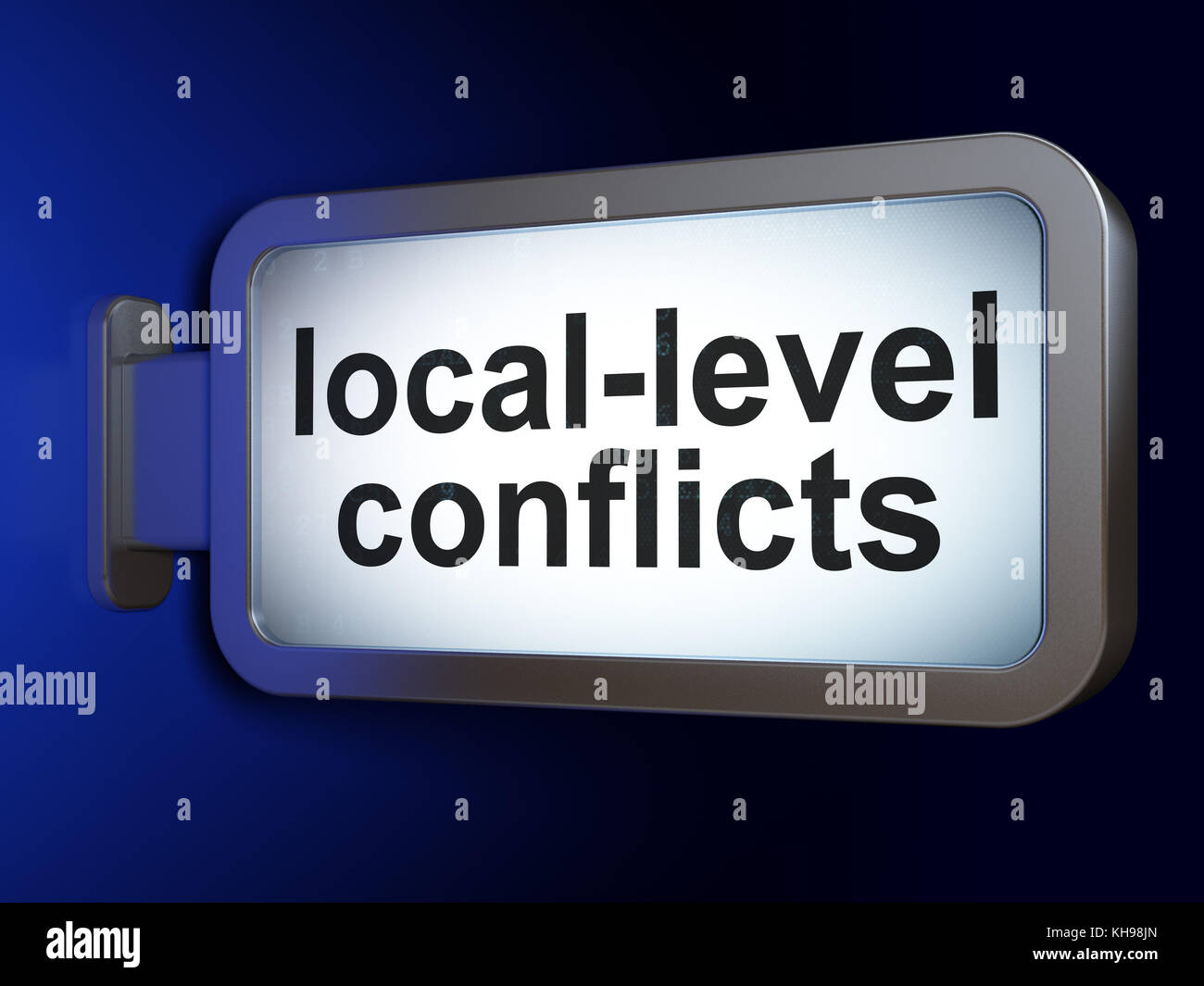 Politics concept: Local-level Conflicts on billboard background Stock ...