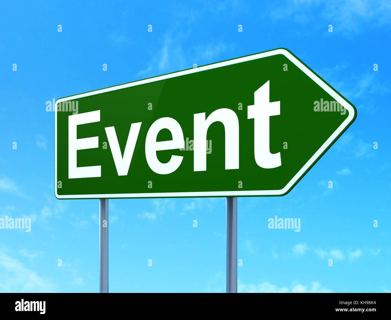 Holiday concept: Event on road sign background Stock Photo - Alamy