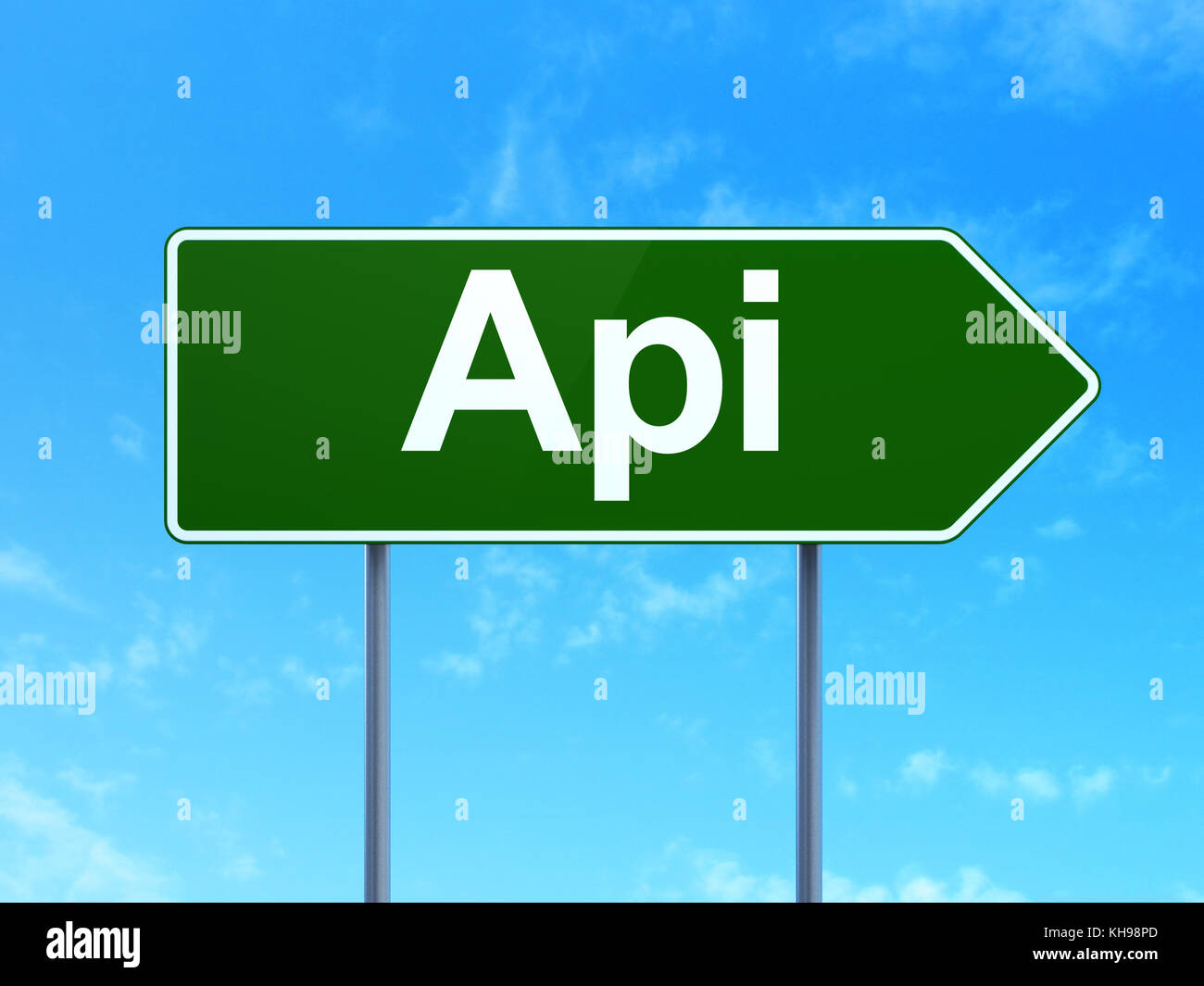 Programming concept: Api on road sign background Stock Photo - Alamy