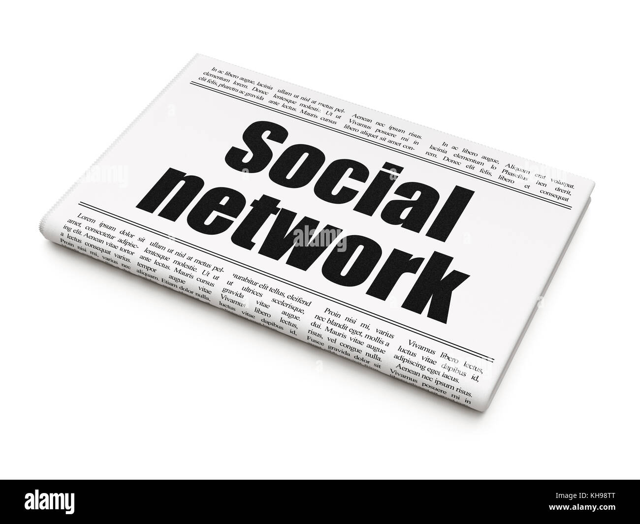 Social media concept: newspaper headline Social Network Stock Photo - Alamy