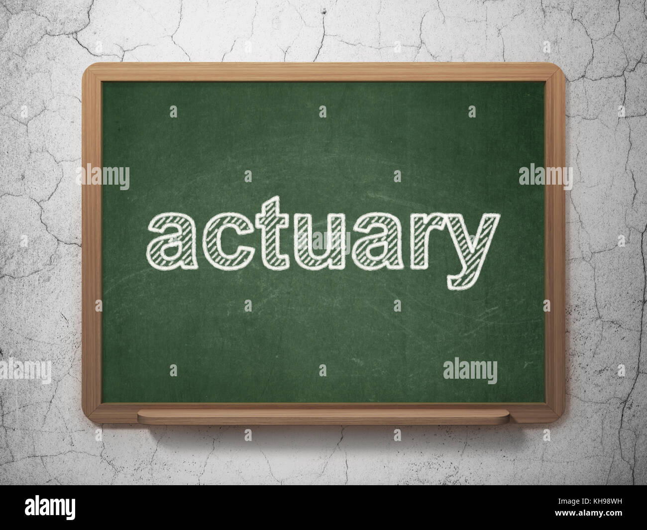 Insurance concept: Actuary on chalkboard background Stock Photo - Alamy