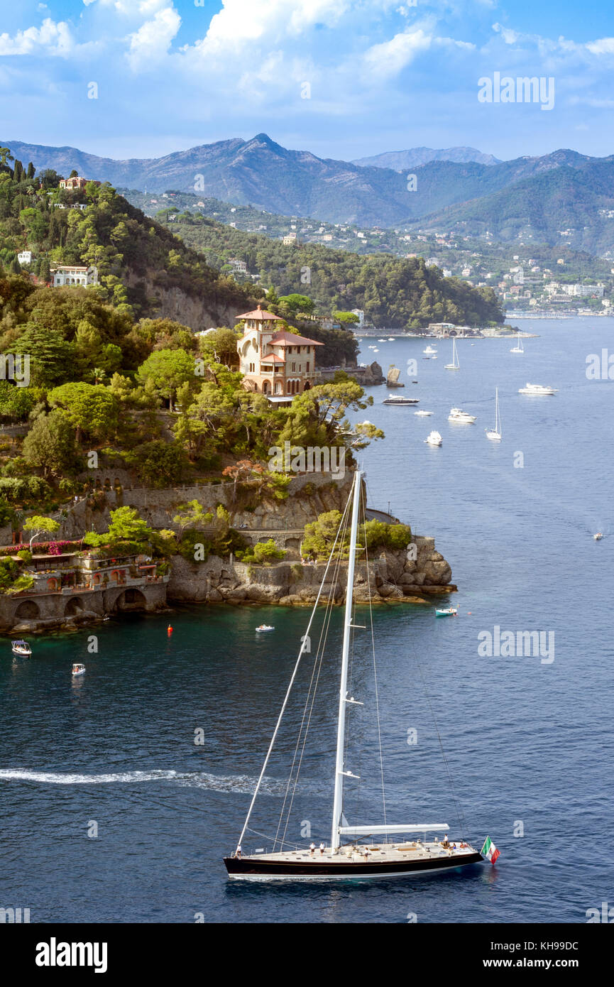 Italie. Ligurie. Golfe de Tigullio, Riviera Italienne. Portofino. La ...