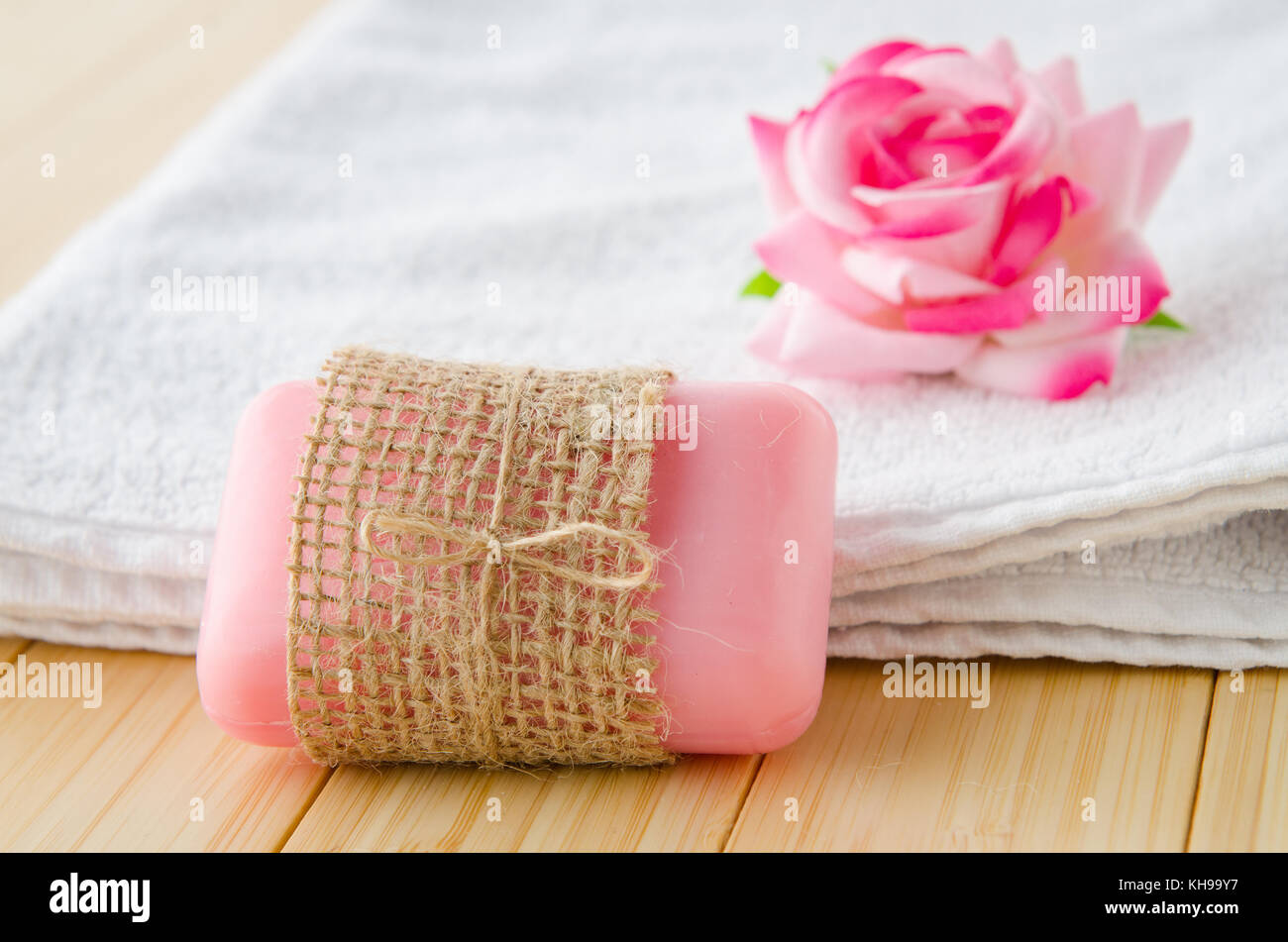 Healthy lifestyle concept with aromatic soaps Stock Photo - Alamy