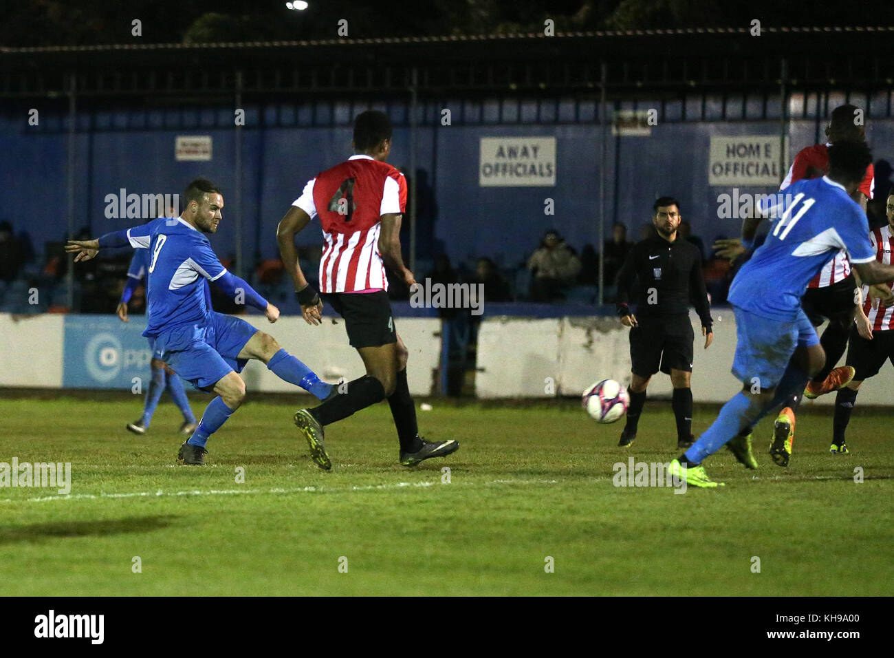 Martin Tuohy of Redbridge scores the second goal for his team during ...