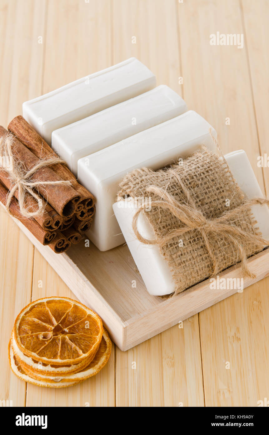 Healthy lifestyle concept with aromatic soaps Stock Photo - Alamy
