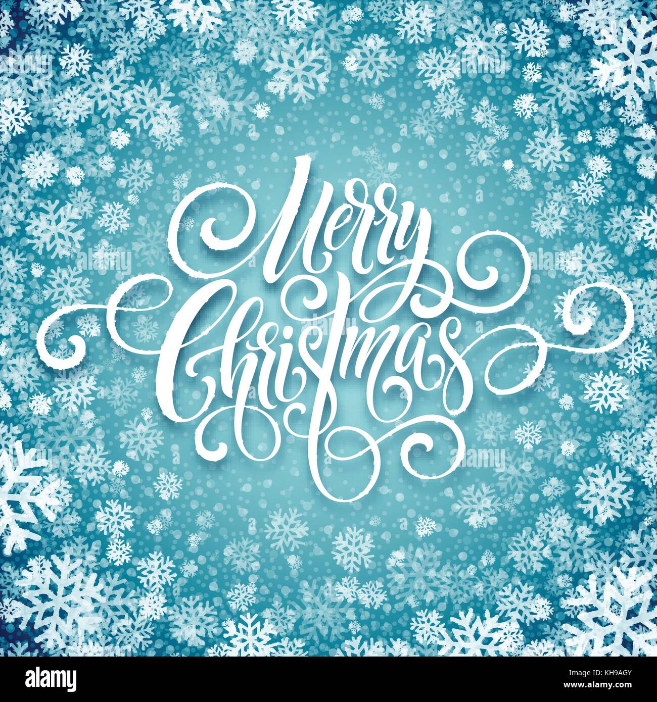 Merry Christmas handwriting script lettering. Christmas greeting ...