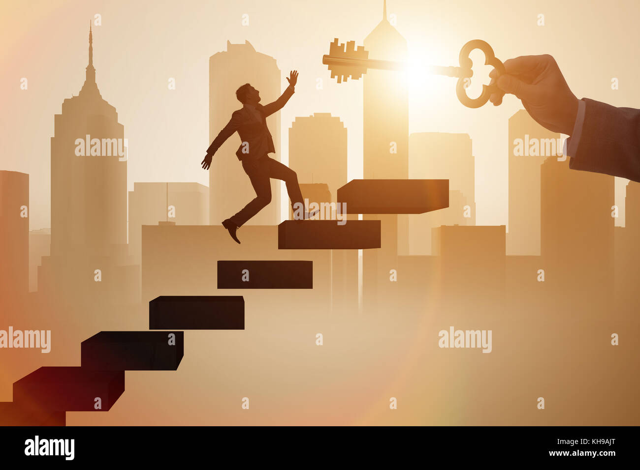 Concept with key to success illustration Stock Photo - Alamy