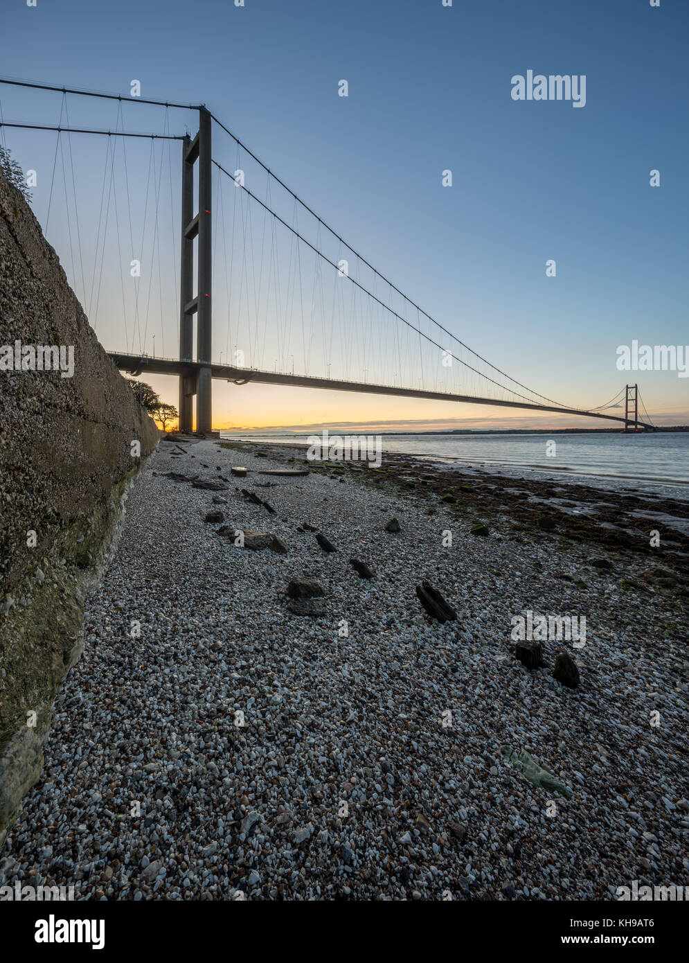 Humber Bridge, Sunrise Stock Photo - Alamy