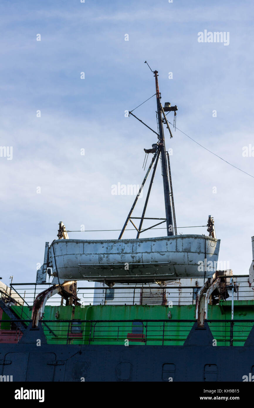 The docked Duke of Lancaster cruise ship located in Mostyn North Wales ...